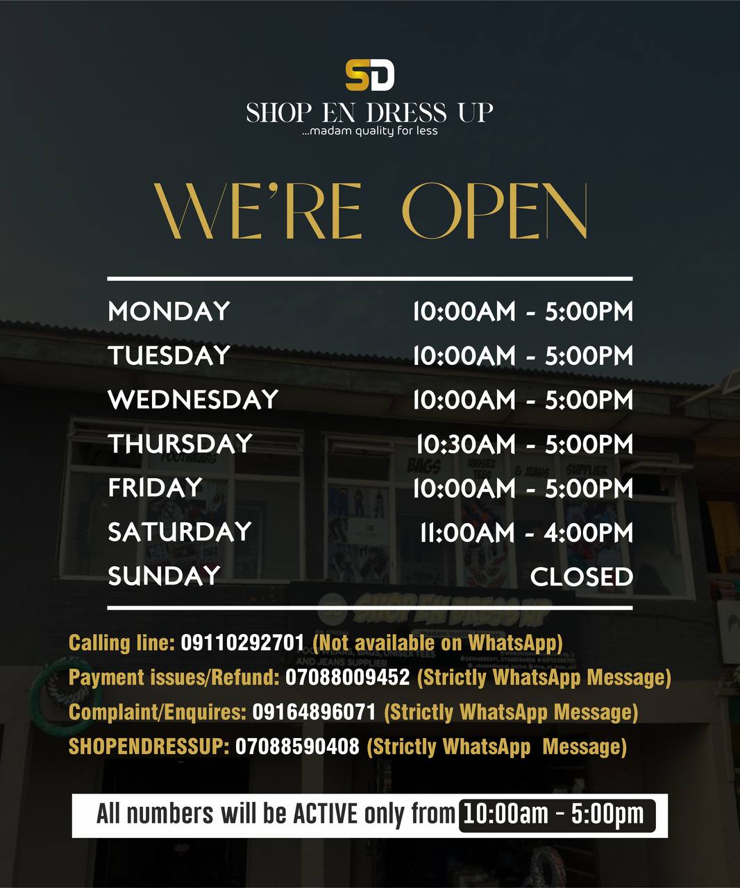 Welcome to our online store!